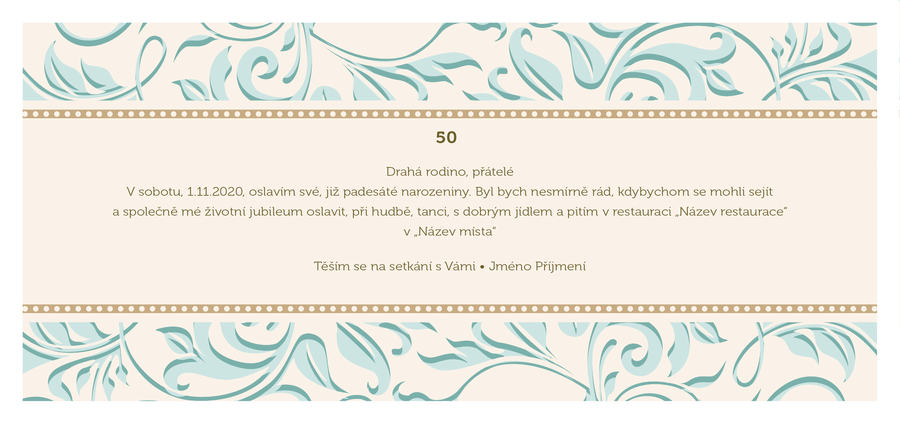 Pozvánka 70 — Pozvankomat.cz